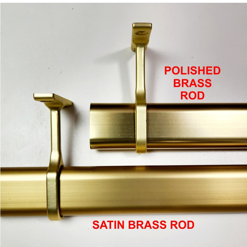 Oval Closet Rod Center Support, Satin Brass – Hardware Decor