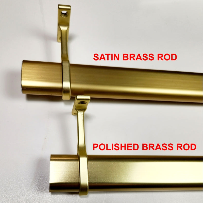 Oval Closet Rod Center Support, Satin Brass – Hardware Decor