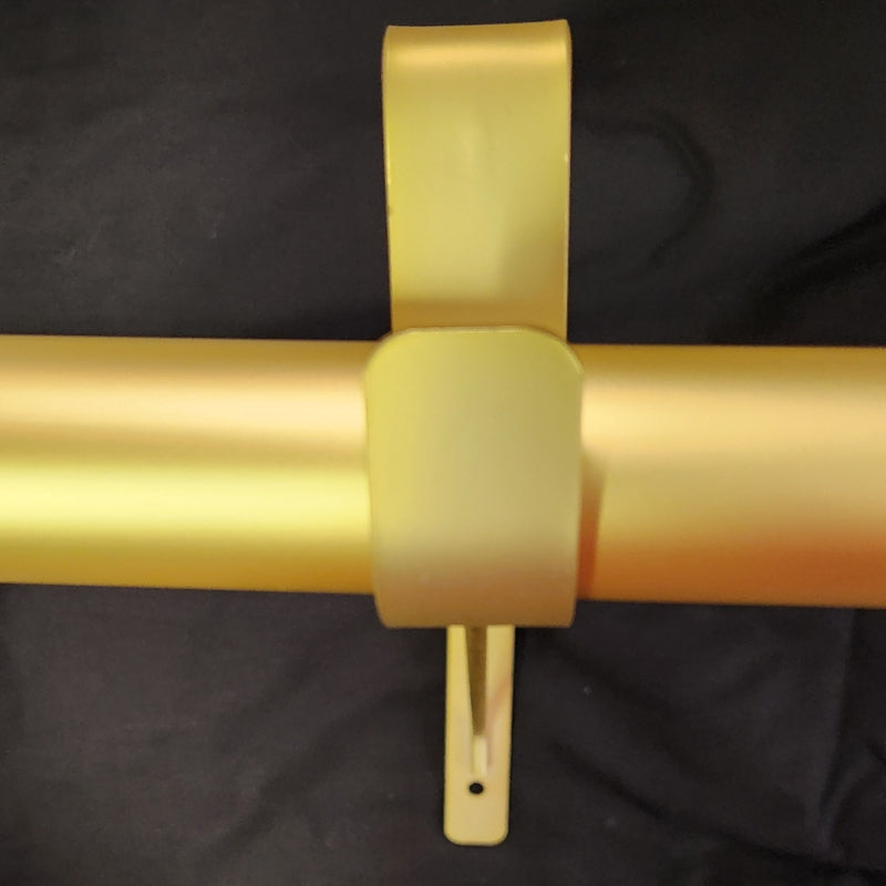 Box of 20 Satin Brass Shelf & Rod Bracket For Round Rod, by EPCO 3 Inc ...