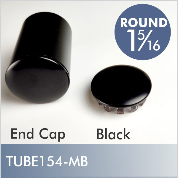 End Cap for 1-5-16" Diameter Rod, Black – Hardware Decor