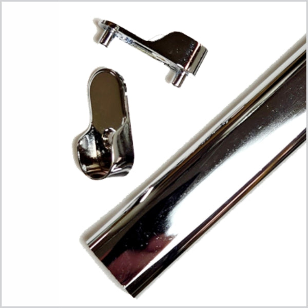 48" Polished Chrome Oval Rod Kit – Hardware Decor
