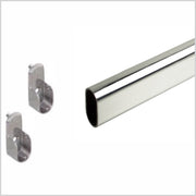 Oval Polished Chrome Closet Rod – Hardware Decor