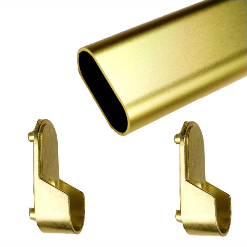 48" Satin Brass Oval Rod Kit – Hardware Decor