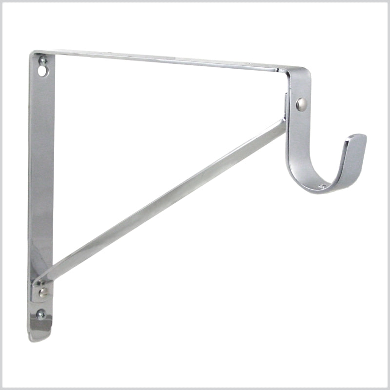 Shelf & Rod Bracket, Polished Chrome EPCO – Hardware Decor