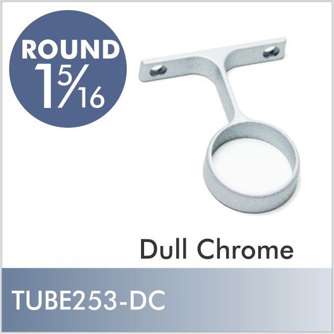 Round Dull Chrome 1-5-16" Center Support – Hardware Decor