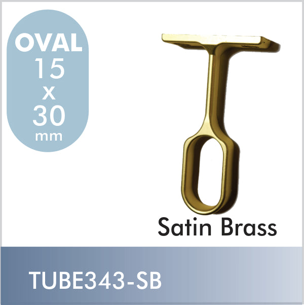 Oval Closet Rod Center Support, Satin Brass – Hardware Decor